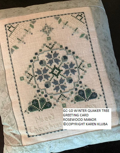 WINTER QUAKER TREE--GREETING CARD – Rosewood Manor X Stitch